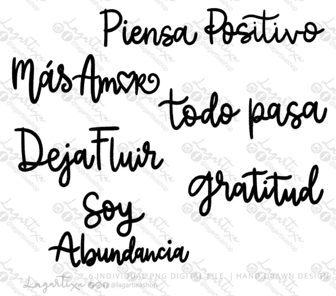 Piensa Positivo | Mas Amor | Todo Pasa | Deja Fluir | Gratitud | Soy ...