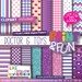 Digital Paper Purple, Pink, Turquoise Patterns Backgrounds Scrapbooking ...