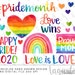 June Pride Month Love is Love Rainbow Watercolor Png Clipart Lettering ...