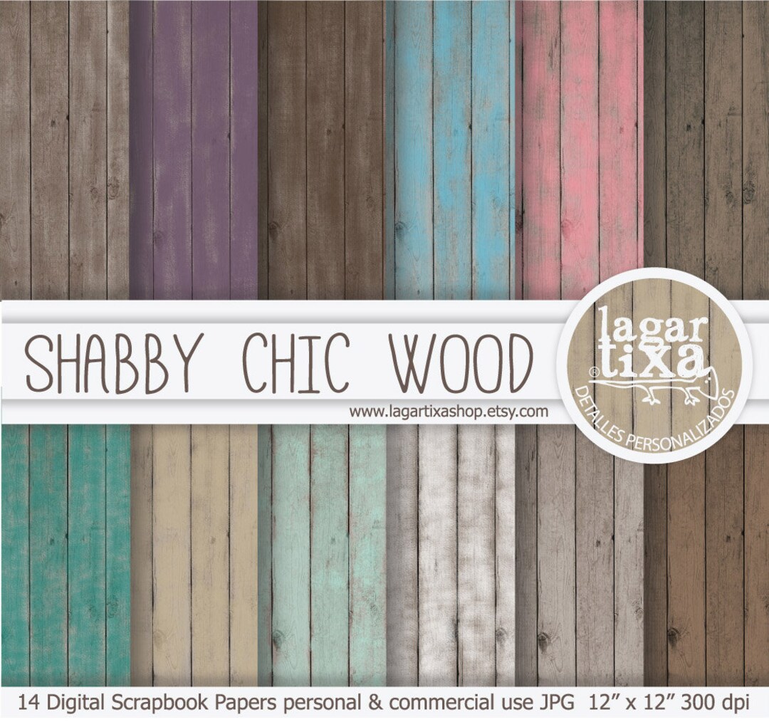 Wood Digital Paper Shabby Chic Distressed Pink Gray Pastel White Blue ...