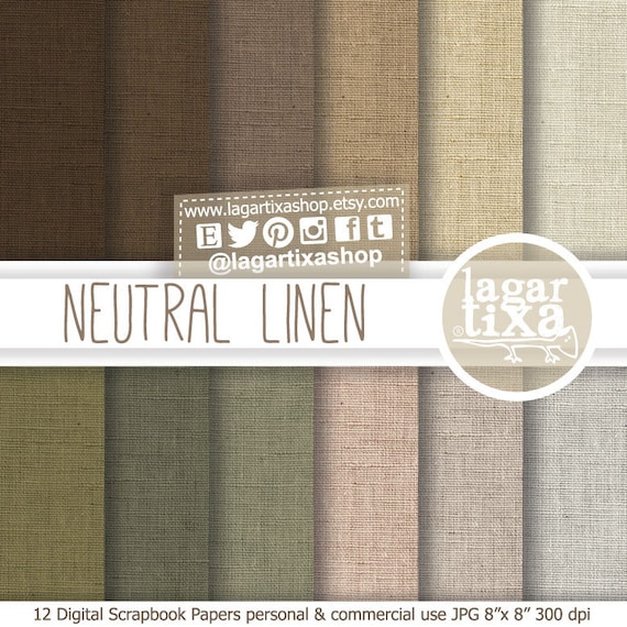 Linen Textures Fabric Designs Digital Paper Neutral Colors - Etsy