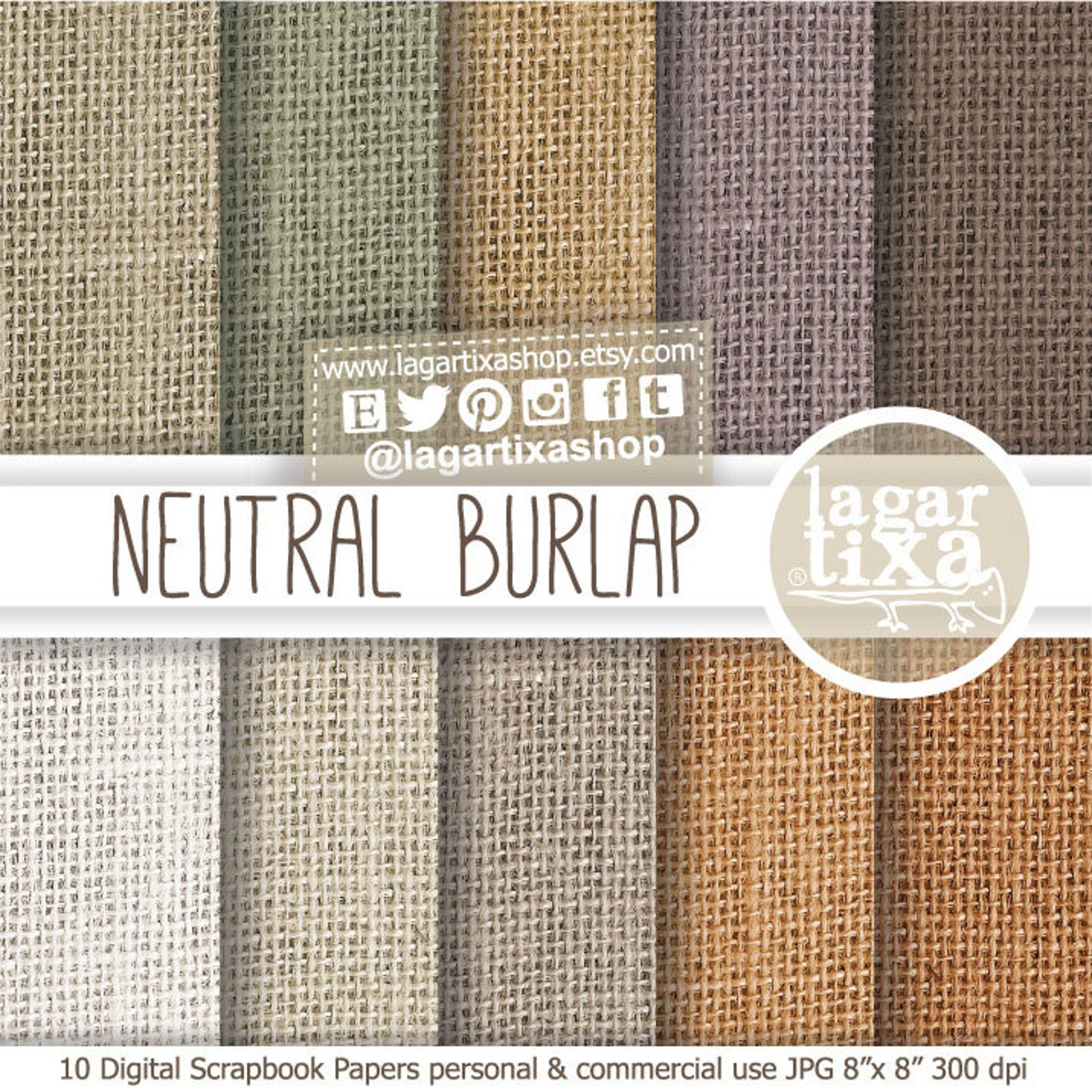 Burlap Digital Paper, Linen, Rustic Wedding Patterns, Autumn Colors ...