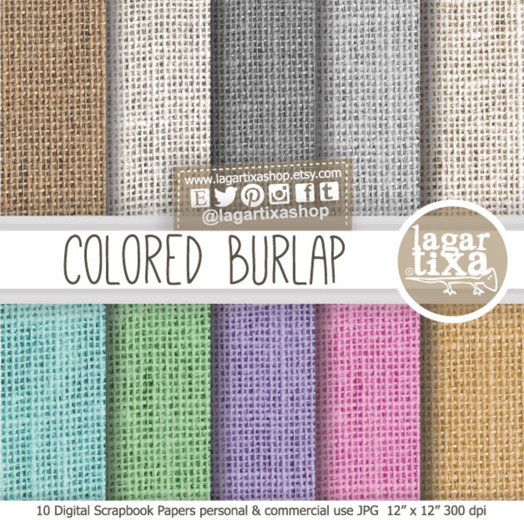 Digital Paper Burlap Sack Textures Textil Pastel Neutral Colors Teal ...