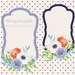 Watercolor Floral Digital Paper, Small Dots Chevron Patterns, Anemone ...