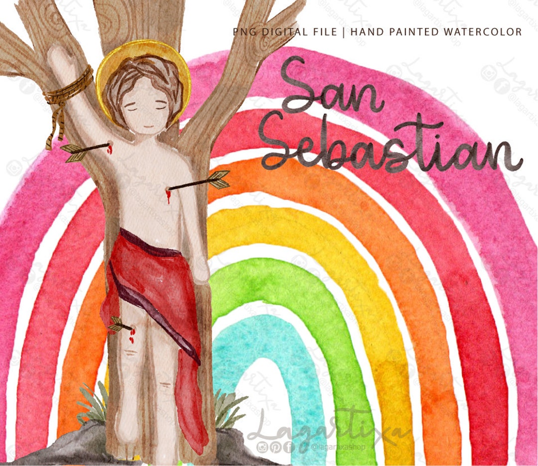 Saint Sebastian Milan Saints Watercolor Png Clipart First Communion ...