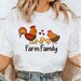 Farm Family 3 Kids Sublimation Image PNG Farm Hen Baby Chick Rooster ...