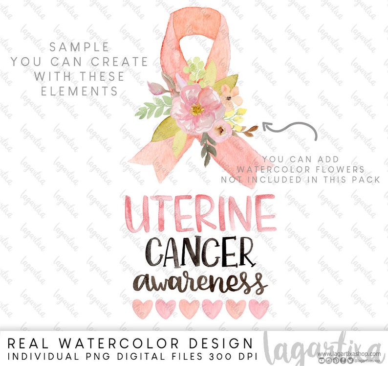 Cancer Bundle Awareness Ribbons Modern Lettering Hearts Create - Etsy