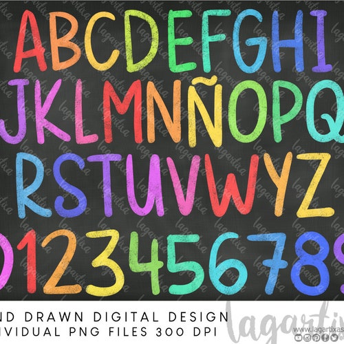 Rainbow Chalkboard Balloons Clipart PNG Clip Art Set Chalk - Etsy