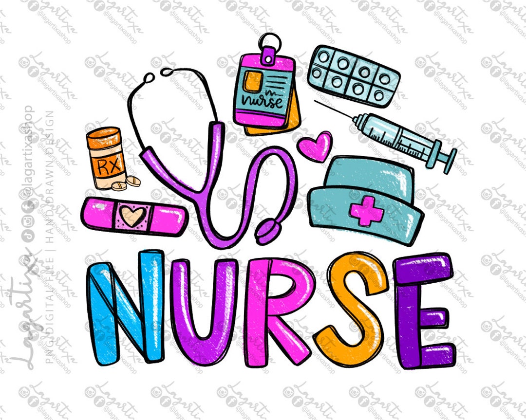 Nurse Doodles Design PNG Design International Nurses Day Doctor ...