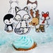 Winter Christmas Cute Animal Red and White Fox, Polar Bear, Owl ...