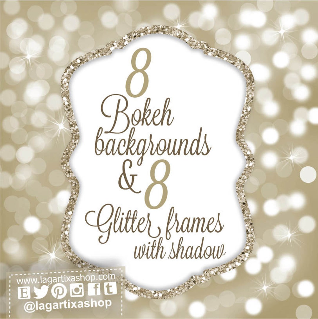 Gold Digital Paper Bokeh Patterns Backgrounds & Glitter Frames Patterns ...