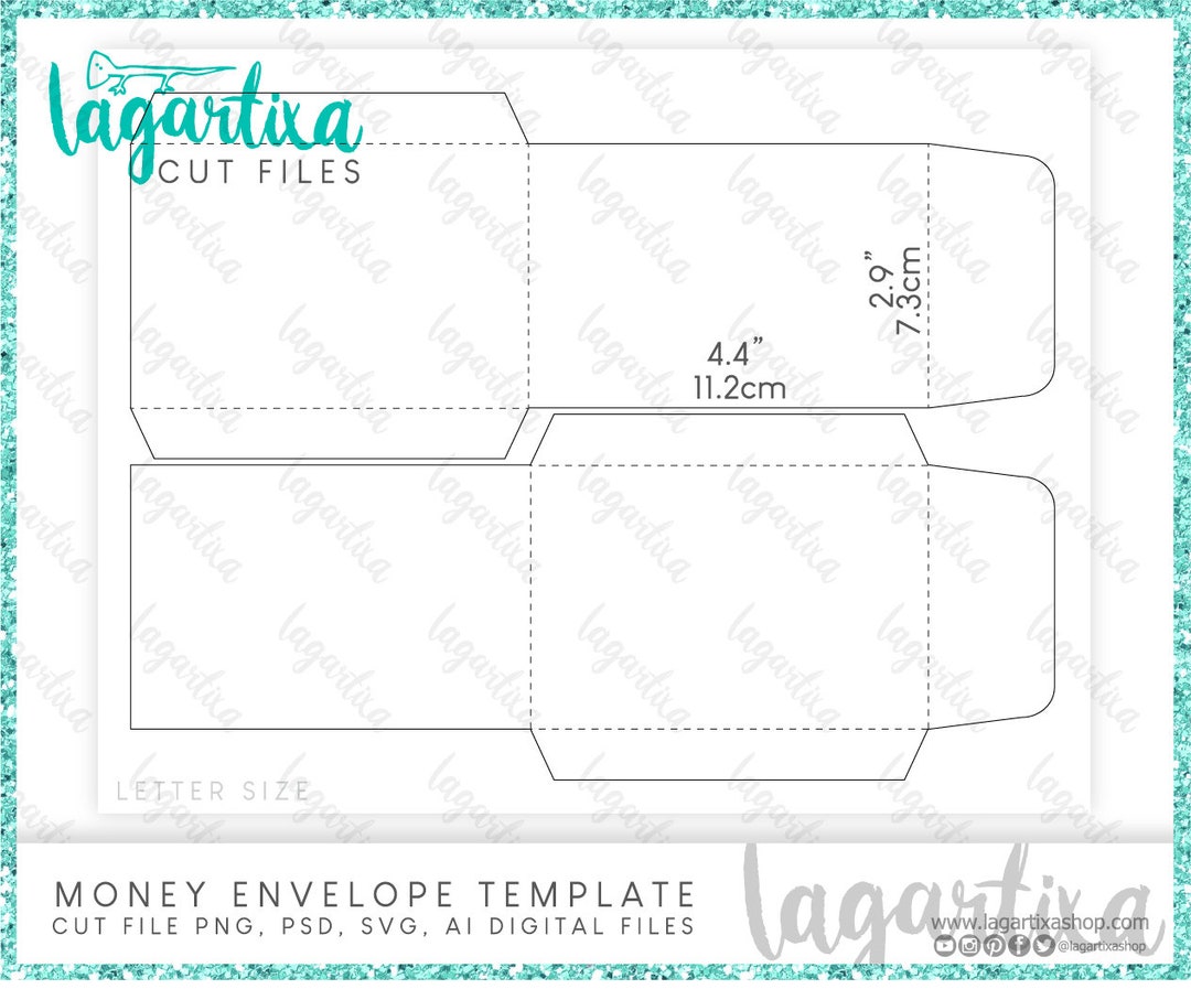 Money Gift Envelope Template Formats PNG, PSD, Ai, SVG Download Cut ...