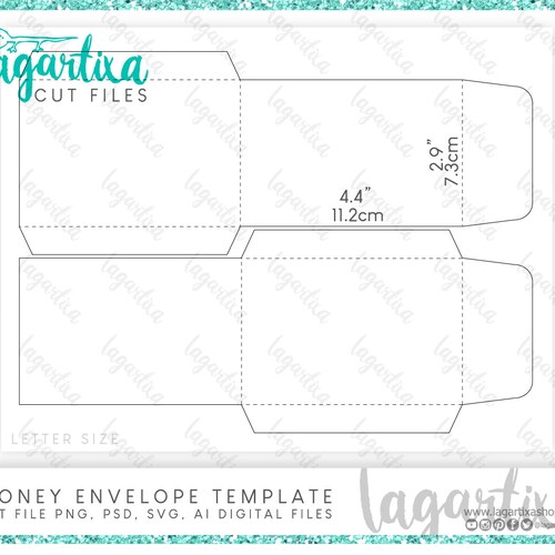 Money Envelope Cut File Template Png Svg Dxf Ai Files - Etsy Canada