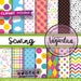 Sewing Digital Paper Fashion Designer Patterns Backgrounds Scrapbooking ...