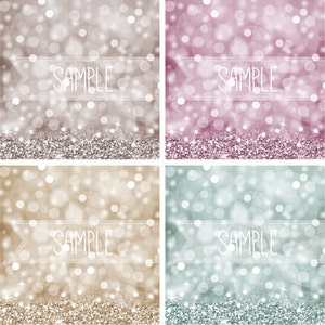 Bokeh Glitter Digital Paper, Patterns, Silver, Pink, Blue, Green, Lilac ...