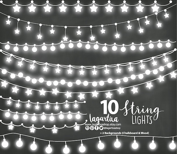 Rustic Lights White Clip Art