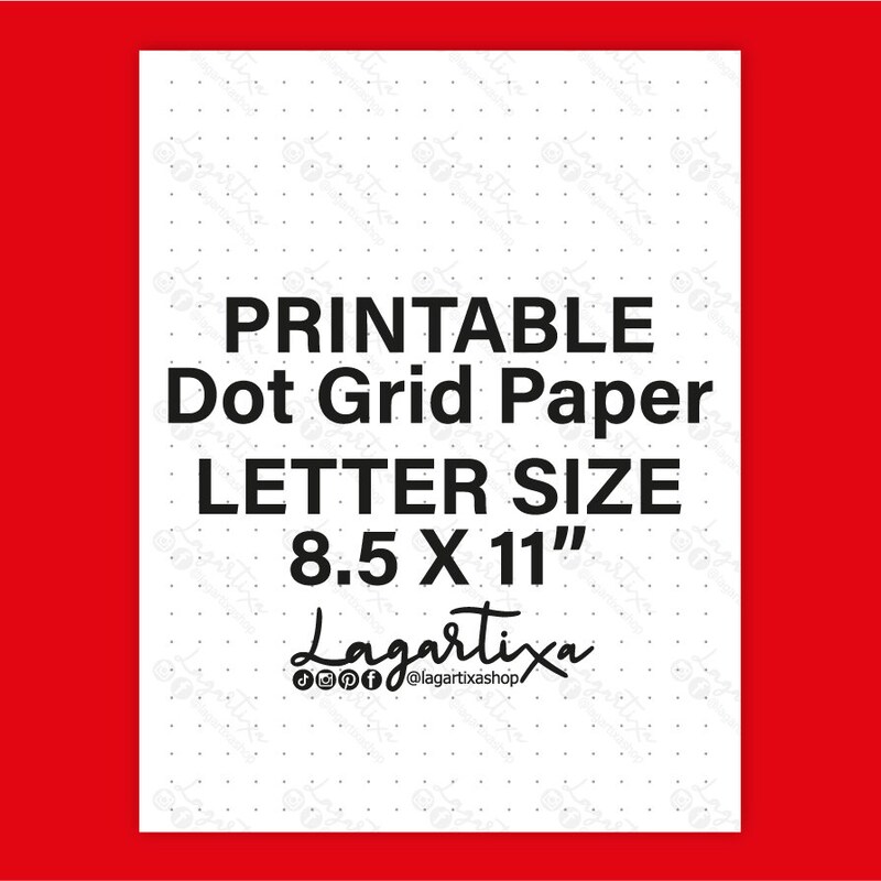 Printable Letter Size Dot Grid - Etsy