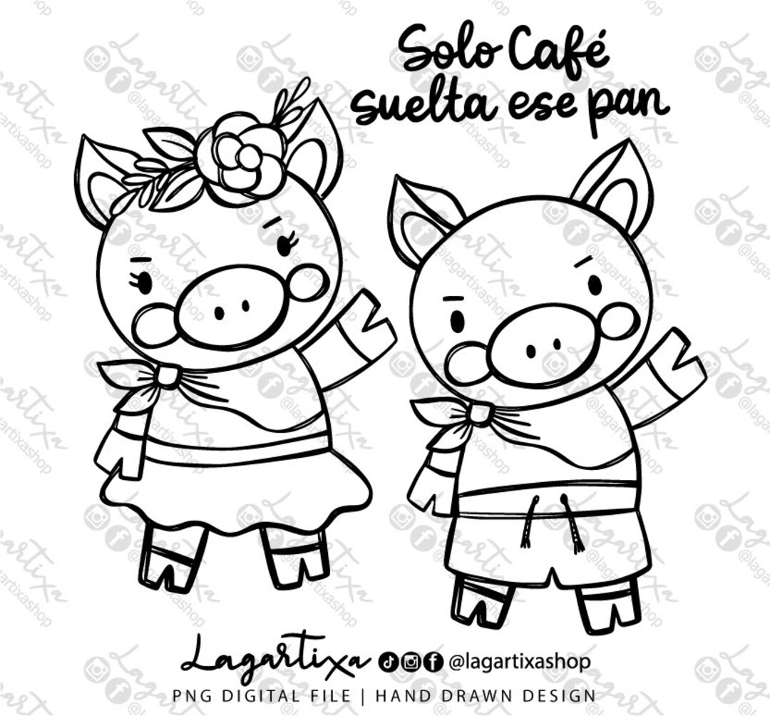 Pigs Solo Café Suelta Ese Pan | PNG Pan Dulce Café | Diet Funny Quotes ...
