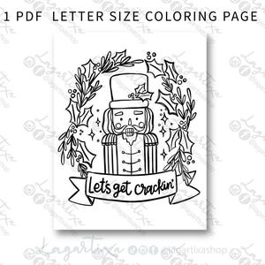 Let's Get Crackin' the Nutcracker | Coloring Pages | PDF Digital Files ...