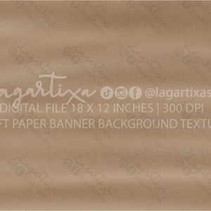 Kraft Digital Paper Banner | Digital File Instant Dowload | 18 X 12 ...