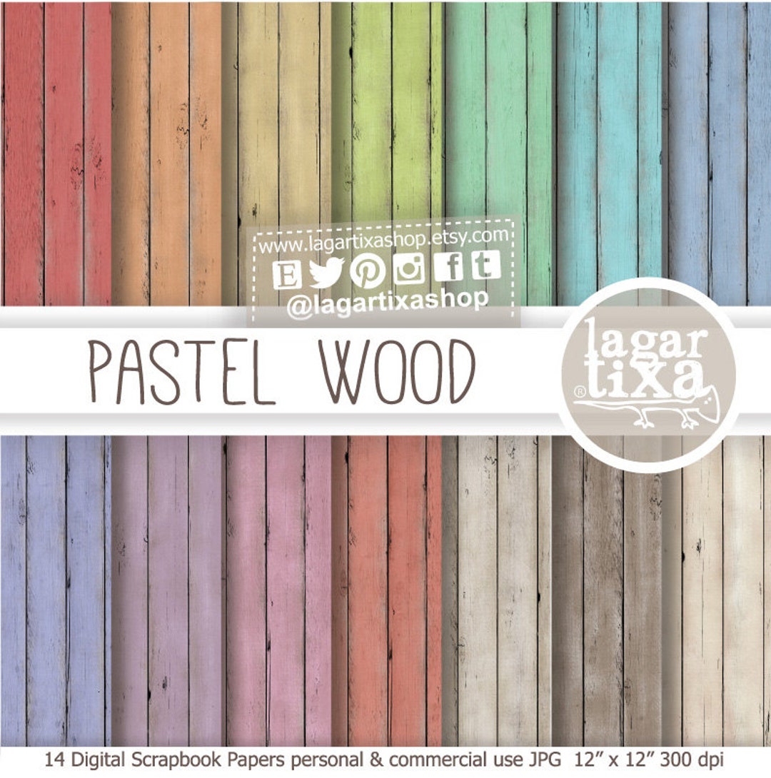Summer Shabby Chic Distressed Wood Digital Paper Pink Gray Pastel White ...
