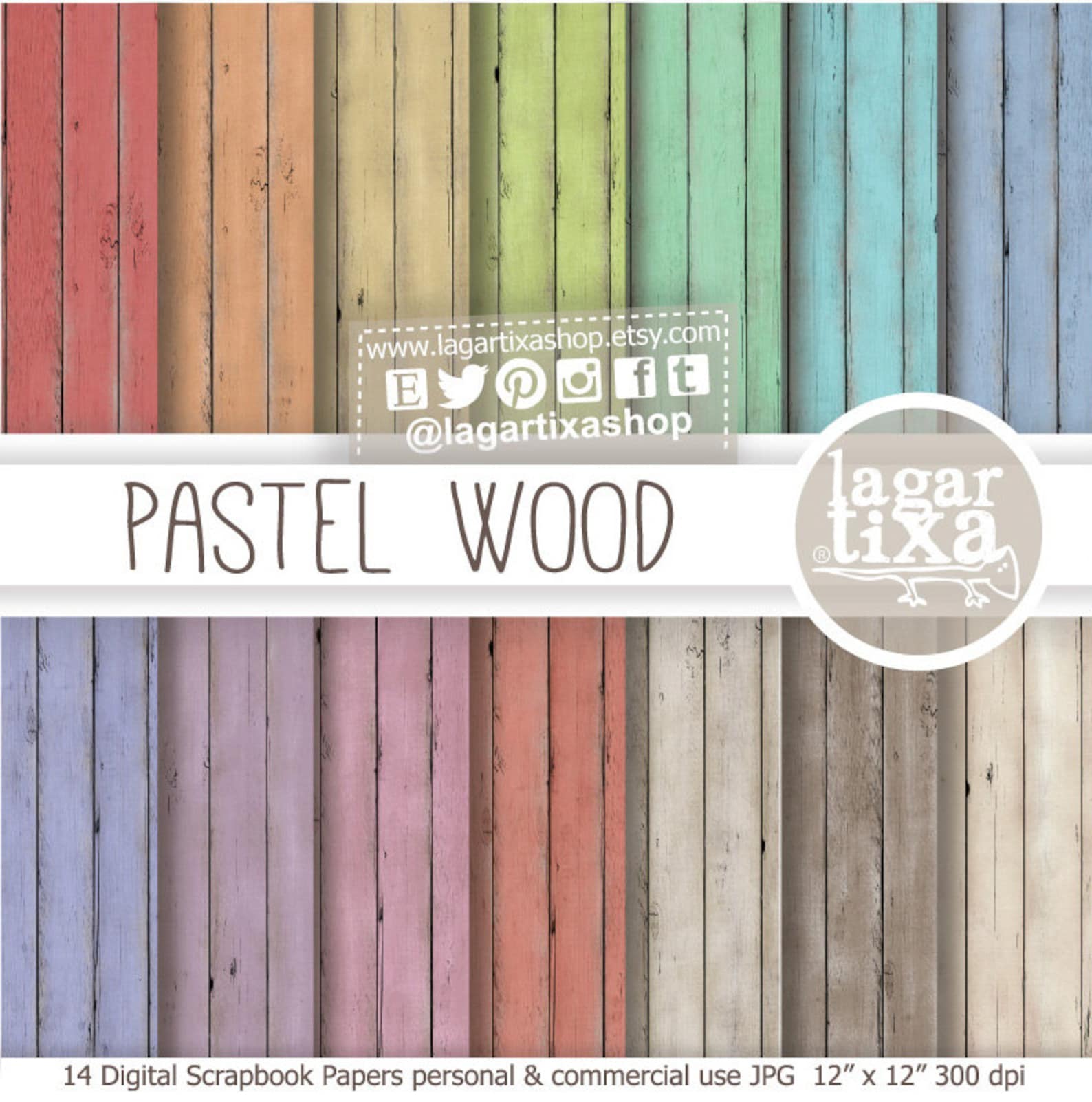 Summer Shabby Chic Distressed Wood Digital Paper Pink Gray - Etsy