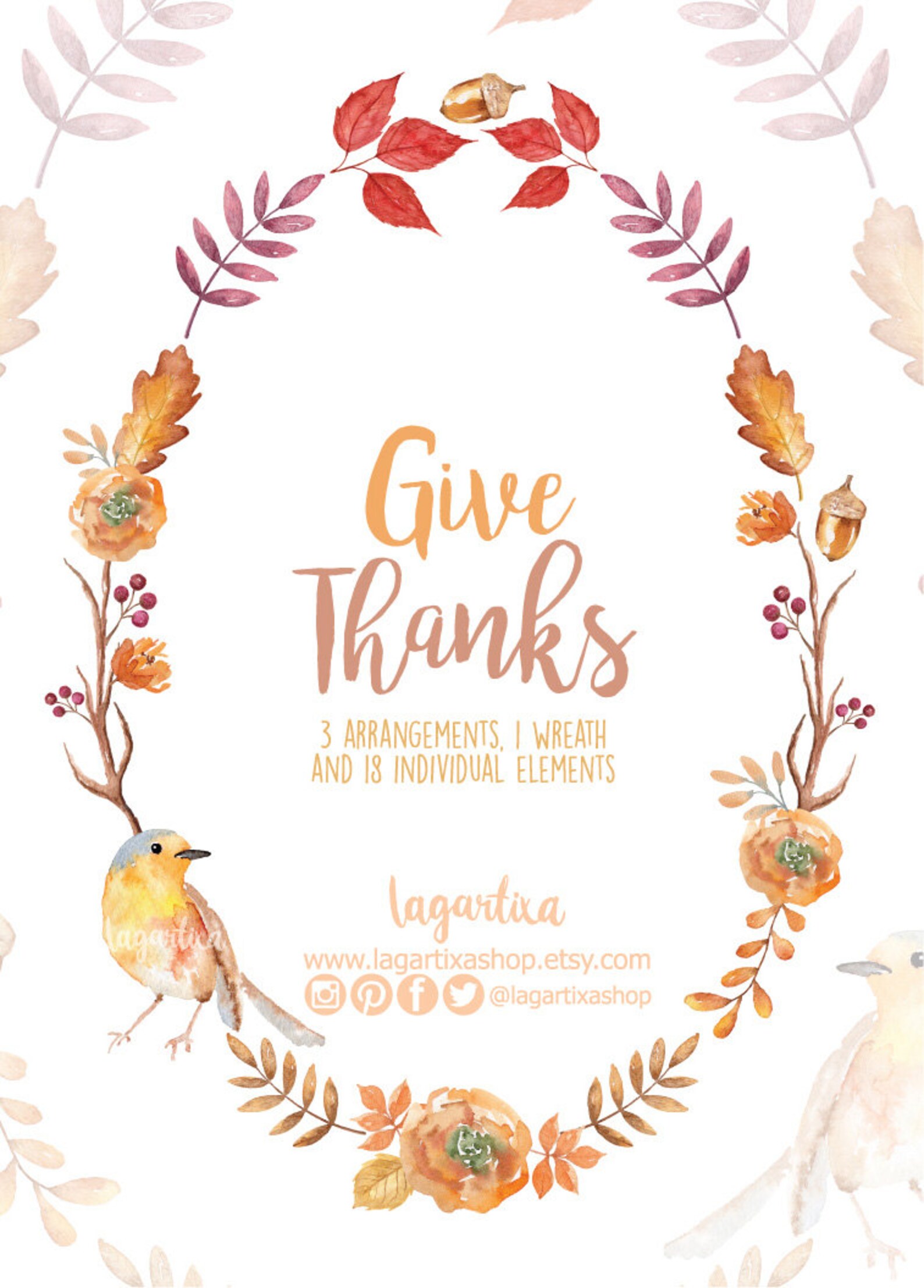 Autumn Leaves Watercolor Hand Painted Clip Art Fall Colors - Etsy