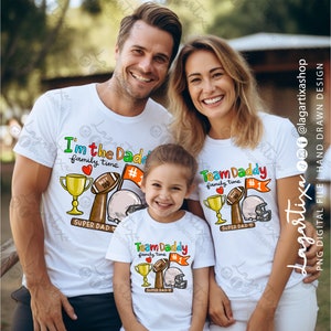 Father's Day Team Daddy American Football | T-shirt Design Chalk ART ...