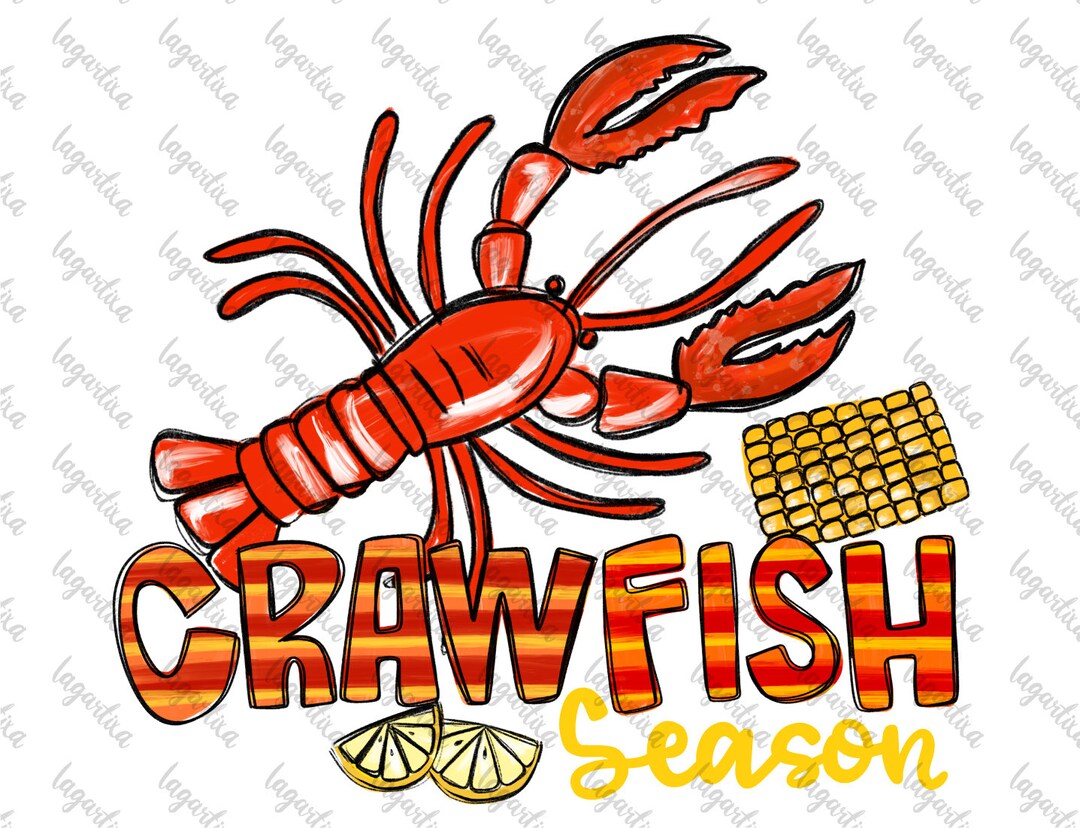 Crawfish Season Design Lemon Corn Doodles Summer Time Sublimation ...