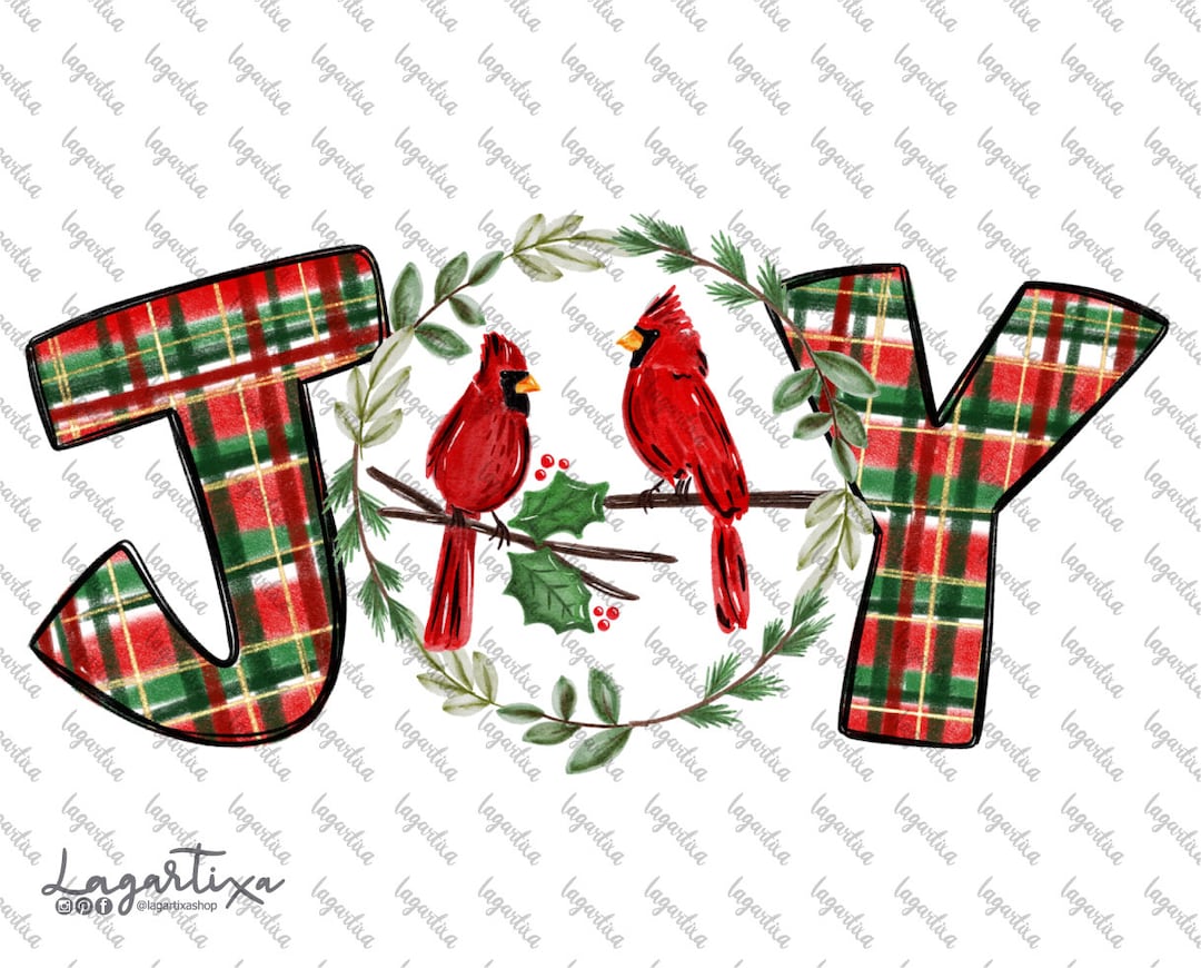 Cardinal JOY Sublimation Digital Download | Watercolor Art Hand Drawn ...