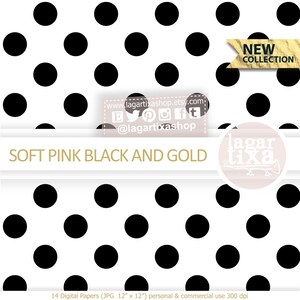 Digital Patterns Beach Tropical Pale Soft Pink, Gold Foil, Black and ...