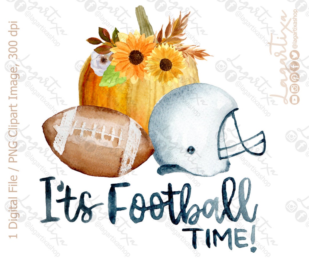 Football Season Watercolor Clipart Sublimation Sports American Football ...