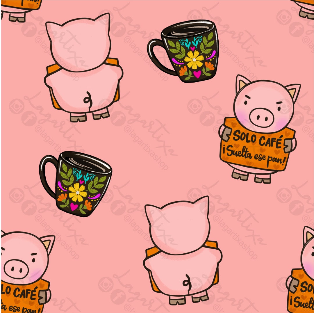 Pan Dulce Pig Seamless Pattern | Solo Café Suelta Ese Pan Mexican Bread ...