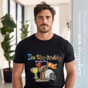 Father's Day Team Daddy American Football | T-shirt Design Chalk ART ...