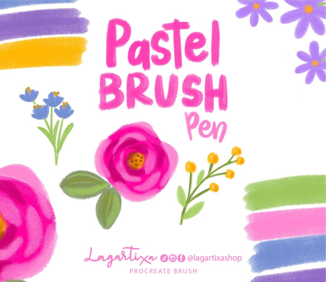 Procreate Brush Pen Pastel Effect Texture | Procreate Brushes | iPad ...