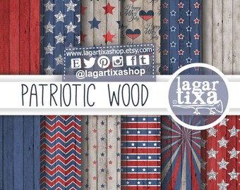 Patriotic Paper America Independence Day 4th of July Patriotic Digital ...