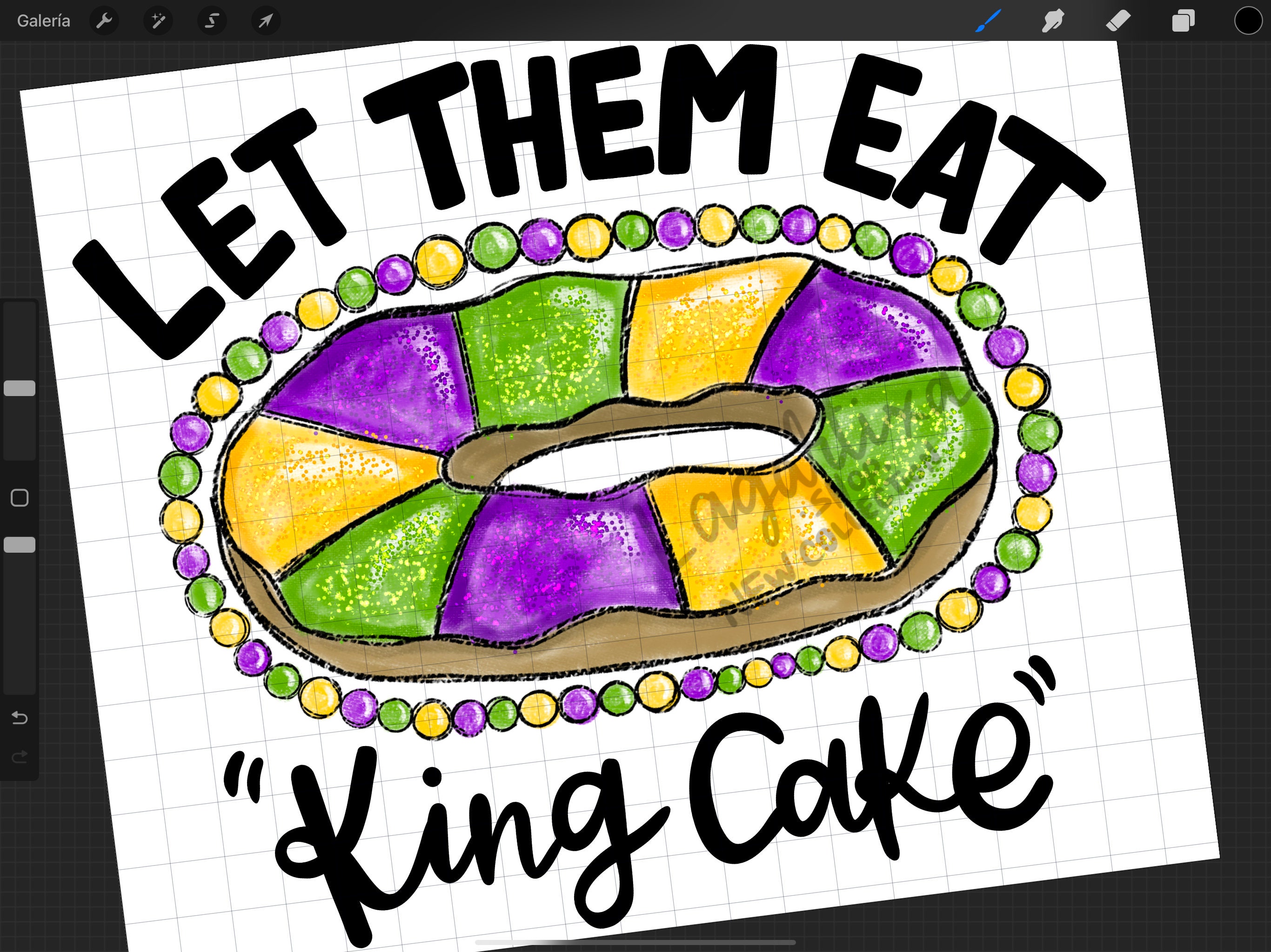 King Cake Drawing
