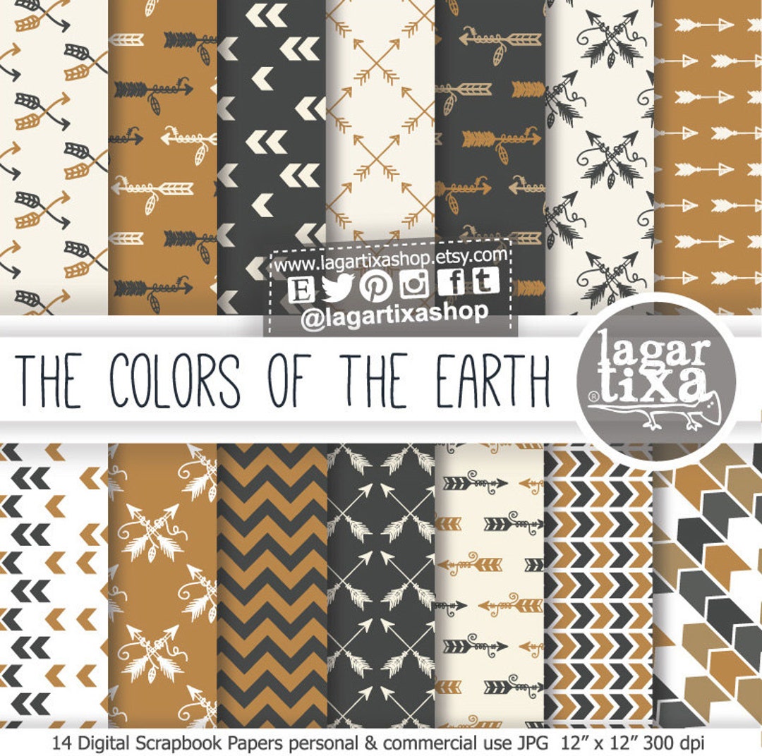Boho Patterns Arrows, Arrow, Tribal, Indians, Indigenous, Digital Paper ...
