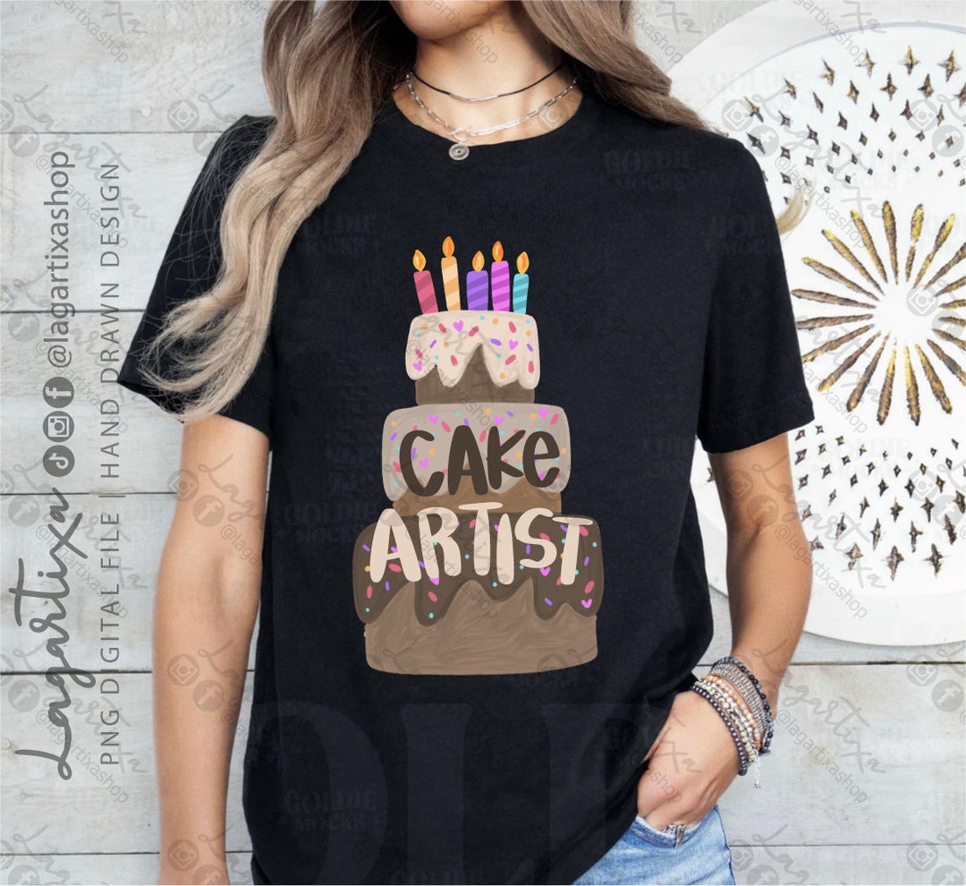 Cake Artist PNG Design | Hand Drawn Digital Download | Chalk Design ...