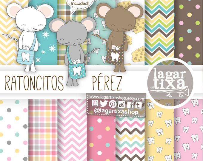 El Diente Ratón Clipart, Ratón Clipart, USO COMERCIAL, Gráficos de ...