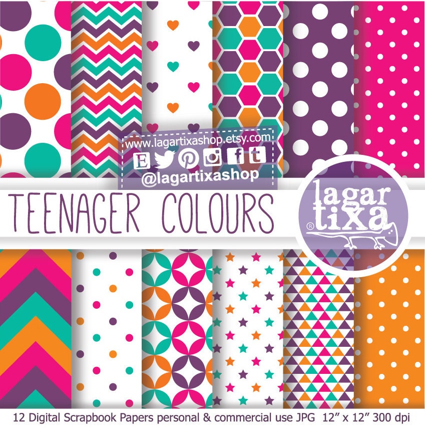 Teal And Pink Chevron Background