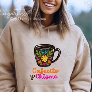 Cafecito Y Chisme Friends Time | Mexican Floral Coffee Design ...