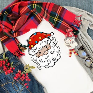 Christmas Sublimation Digital File PNG Design Hand Drawn Art Santa ...