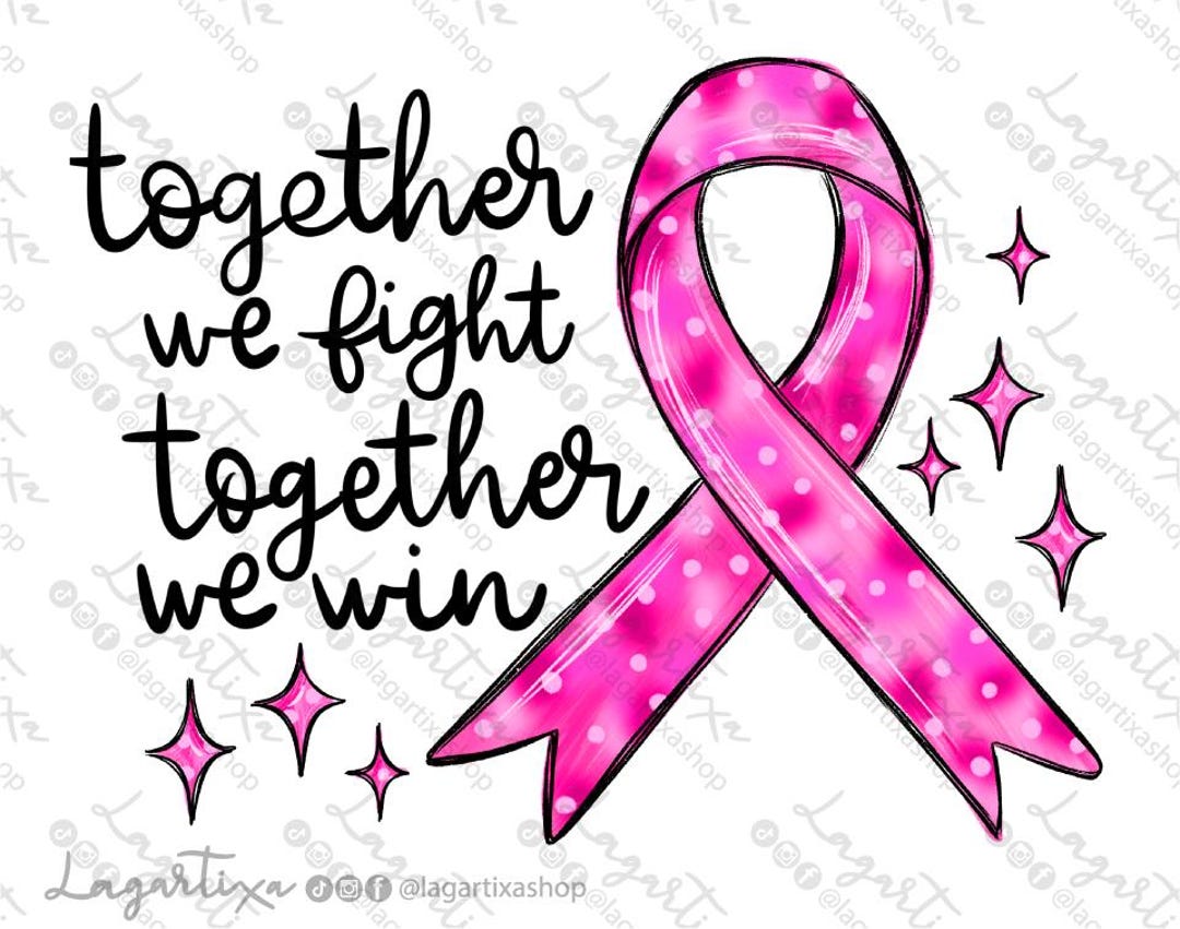 Breast Cancer Awareness Sublimation PINK Ribbon Sparkle | Together We ...