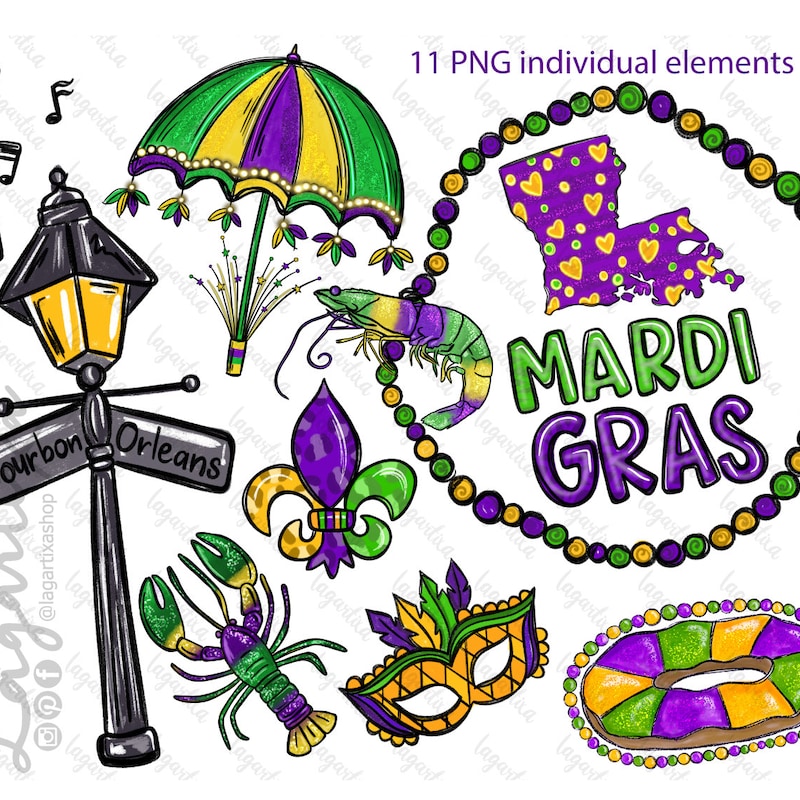 Mardi Gras Art - Etsy