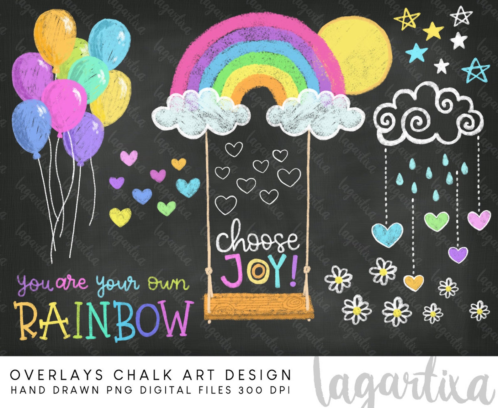 Overlays Chalk Art Swing Rainbow Spring Doodles Hand Drawn, Quotes ...