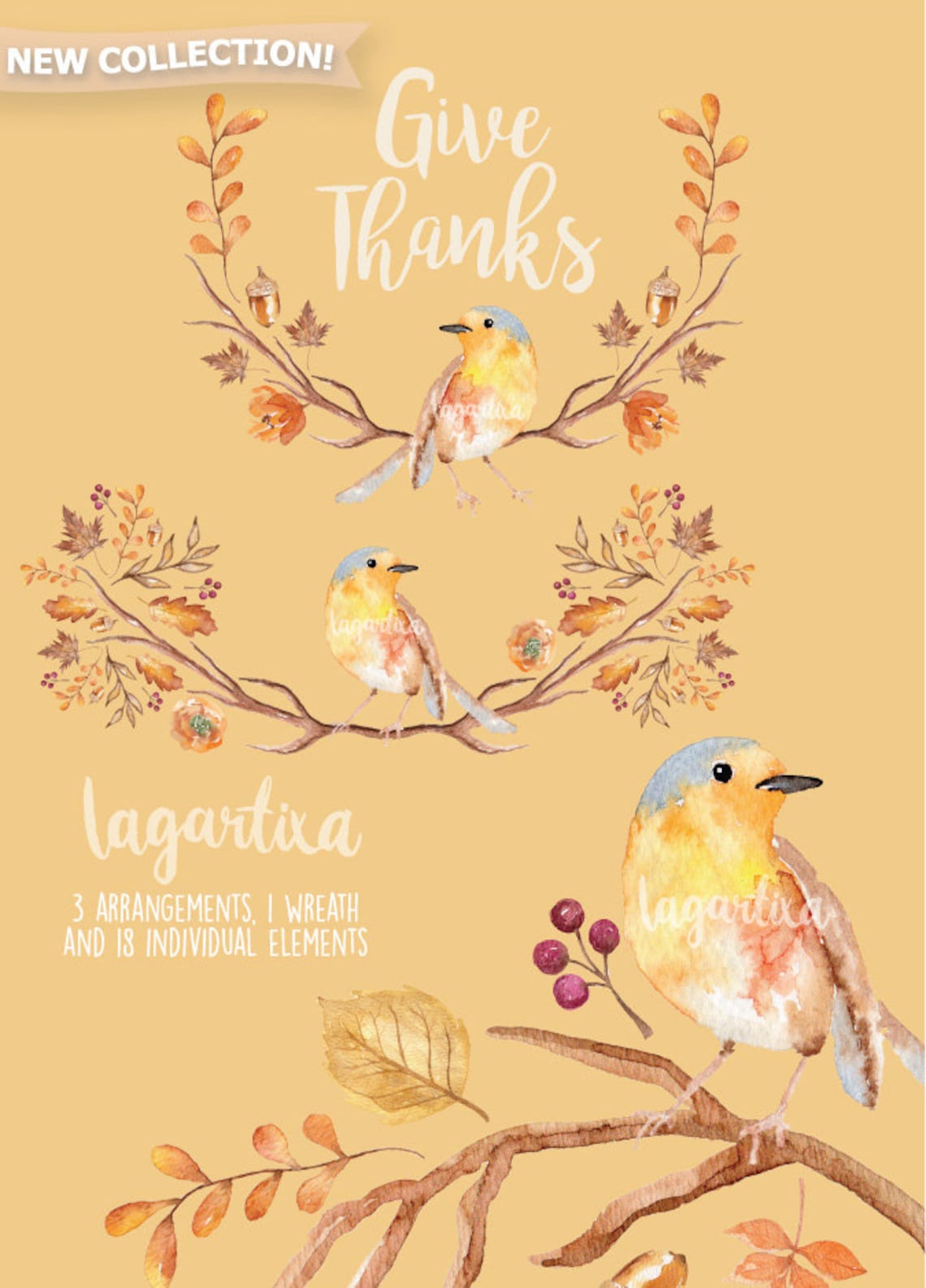 Autumn Leaves Watercolor Hand Painted Clip Art Fall Colors - Etsy