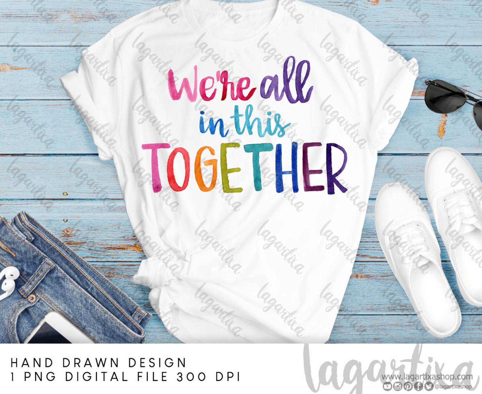 We're in This Together Diversity Unity Quote Stop Hate - Etsy