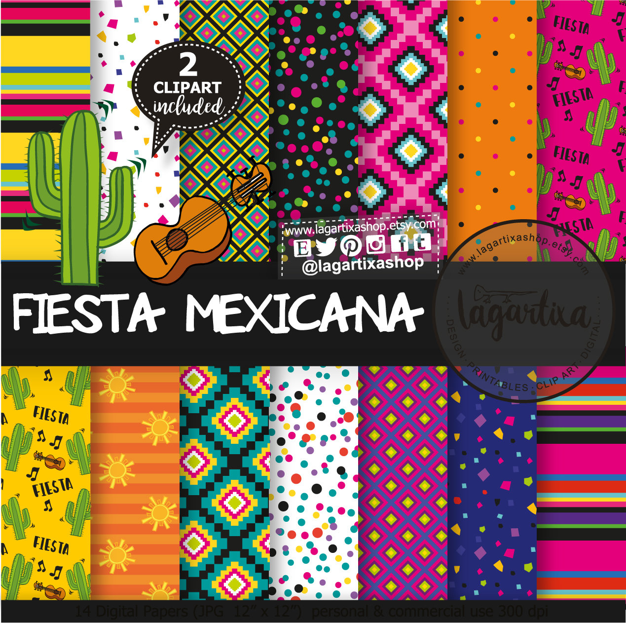 Fondos papeles Fiesta Mexicana, Folklórico, Artesanías, típico, Clip ...