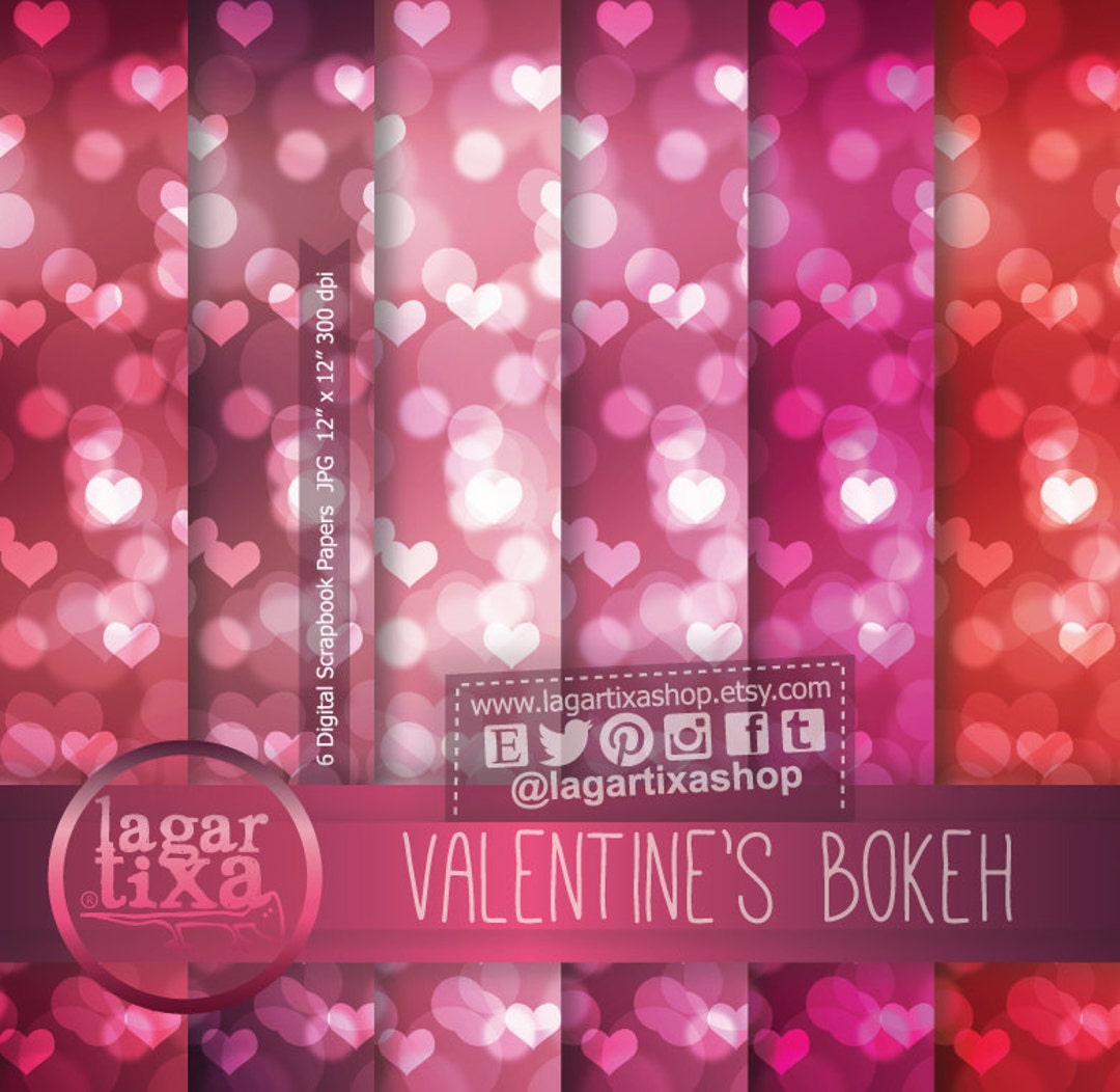 Valentine Bokeh Texture, Metallic, Red, Hot Pink, Pink, St. Valentine's ...